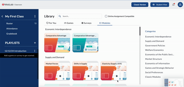 Using Modules – MobLab - Support
