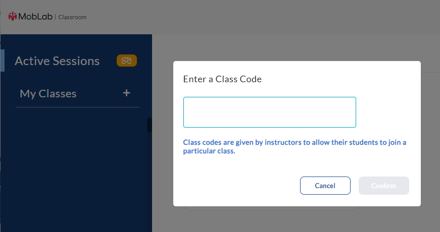 Joining a Class – MobLab - Support