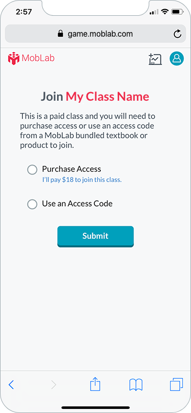 Joining a Class – MobLab - Support