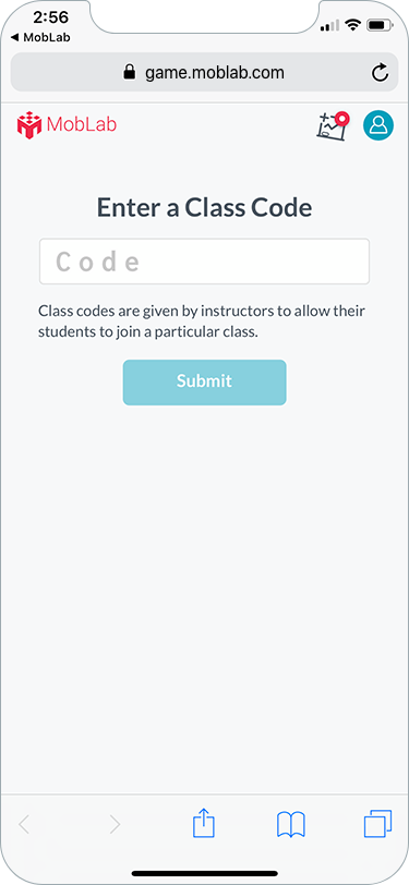 Joining a Class – MobLab - Support